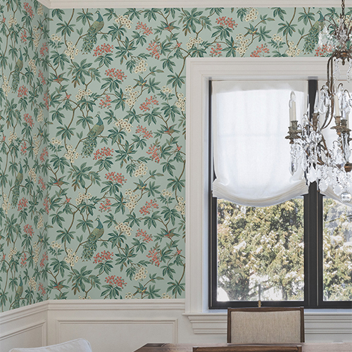 Ronald Redding Peacock Estate Wallpaper - Leland's Wallpaper