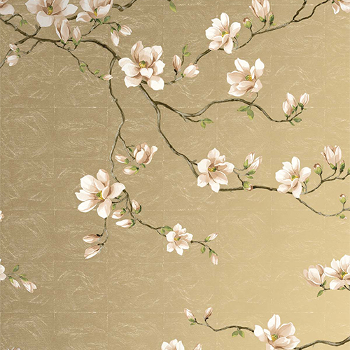 Moonlace Magnolia Wallpaper - 3 Foot Sample - Lelands Wallpaper